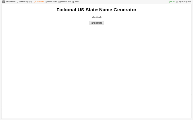 Fictional US State Name Generator