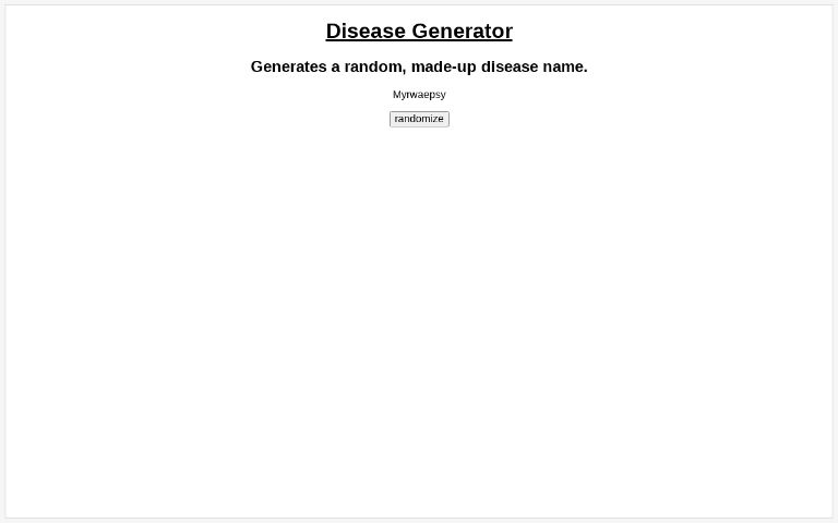 Disease Generator