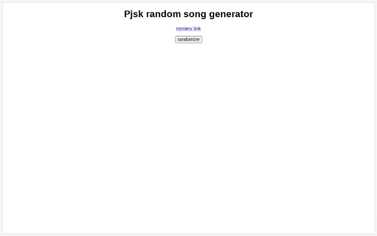 Pjsk random song generator