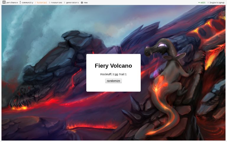 Fiery Volcano ― Perchance Generator
