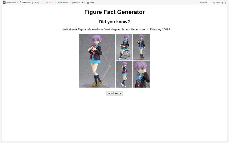 Figure Fact Generator
