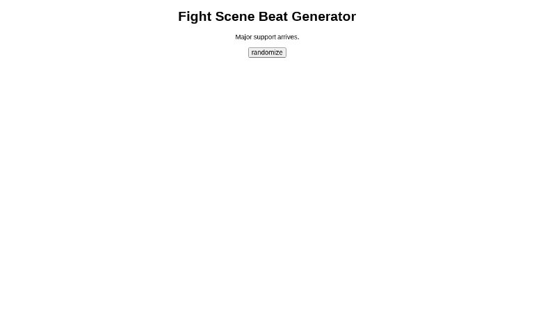 Fight Scene Beat Generator