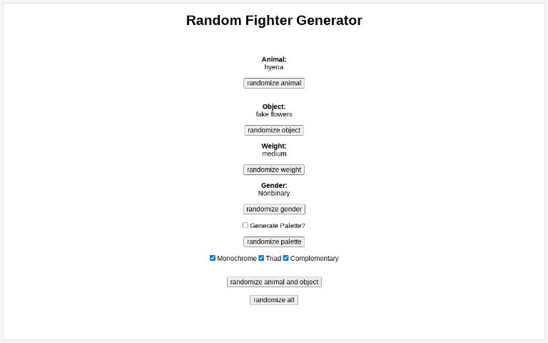 Random Fighter Generator
