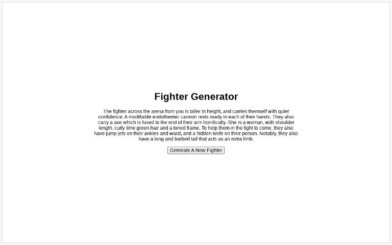 Fighter Generator