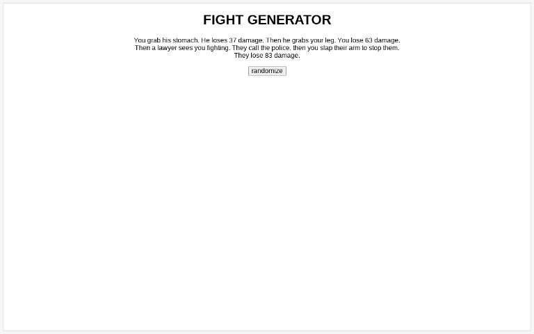 FIGHT GENERATOR