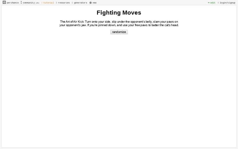 Fighting Moves ― Perchance Generator