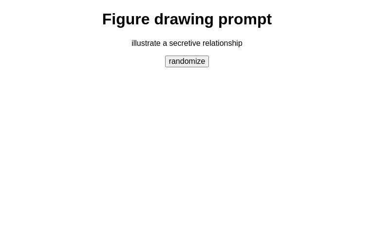 Figure drawing prompt ― Perchance Generator
