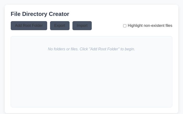 File Directory Creator ― Perchance Generator