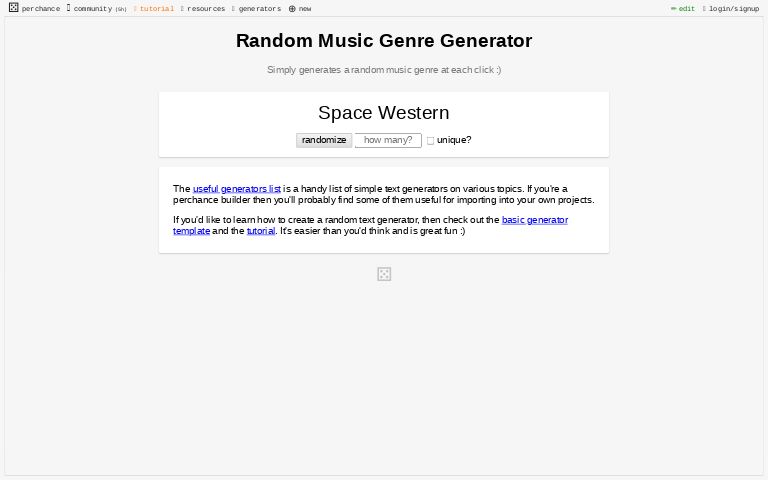 Random Music Genre Generator