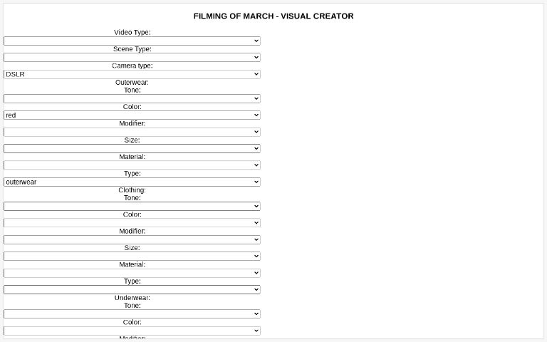 Film To March ― Perchance Generator