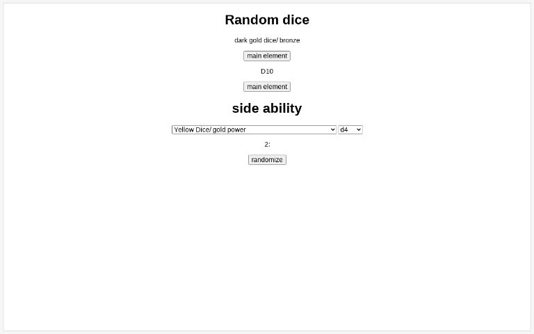 Random dice ― Perchance Generator