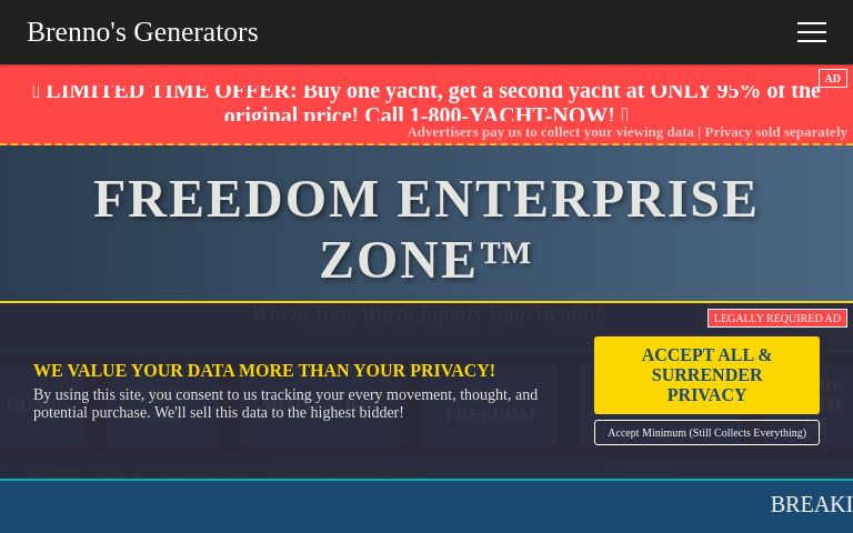 FREEDOM ENTERPRISE ZONE™ ― Perchance Generator