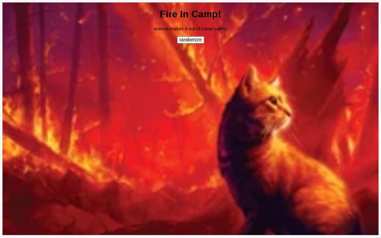 Fire In Camp! ― Perchance Generator