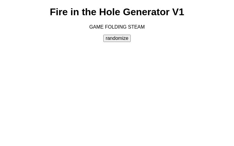 Fire in the Hole Generator V1