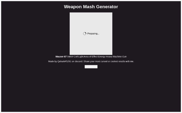Weapon Mash Generator