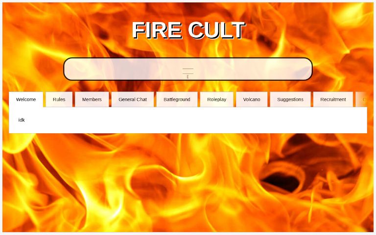 FIRE CULT ― Perchance Generator