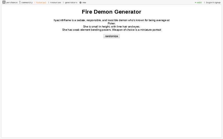 Fire Demon Generator