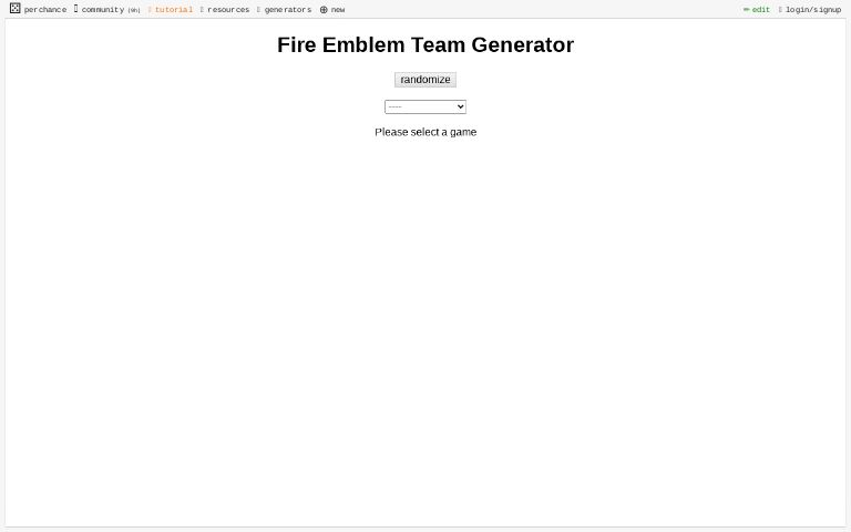 Fire Emblem Team Generator