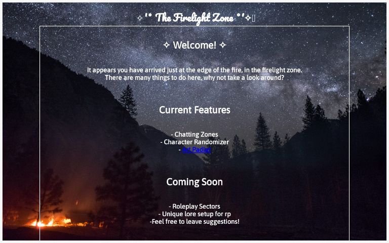 The Firelight Zone ˚' ｡ Welcome! It appears you have arrived just at ...
