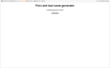 First and last name generator