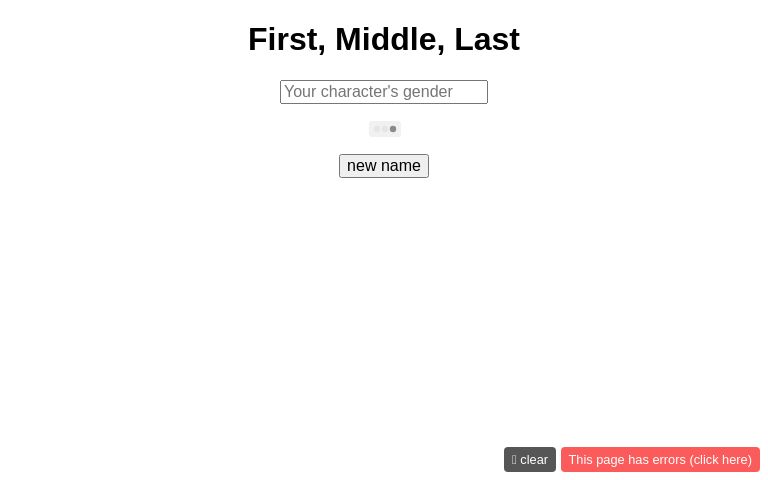 Full Name Generator (first, middle, last)