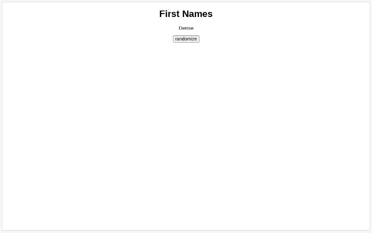 First Names ― Perchance Generator