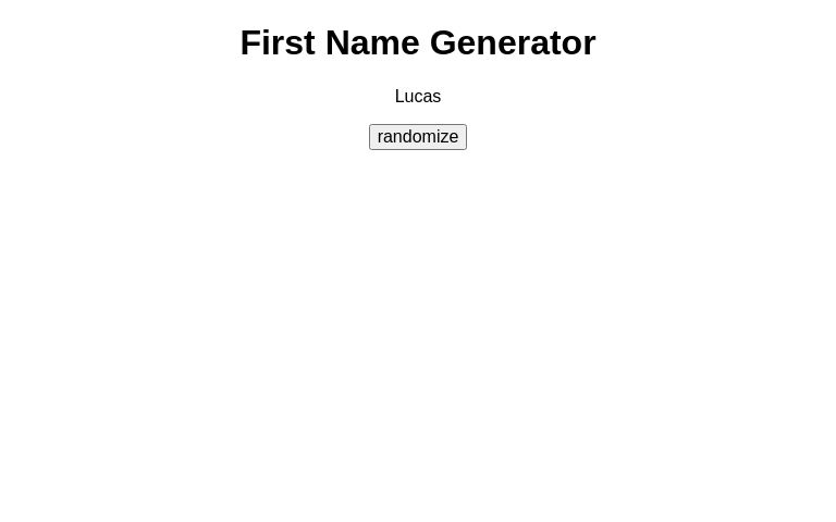 First Name Generator