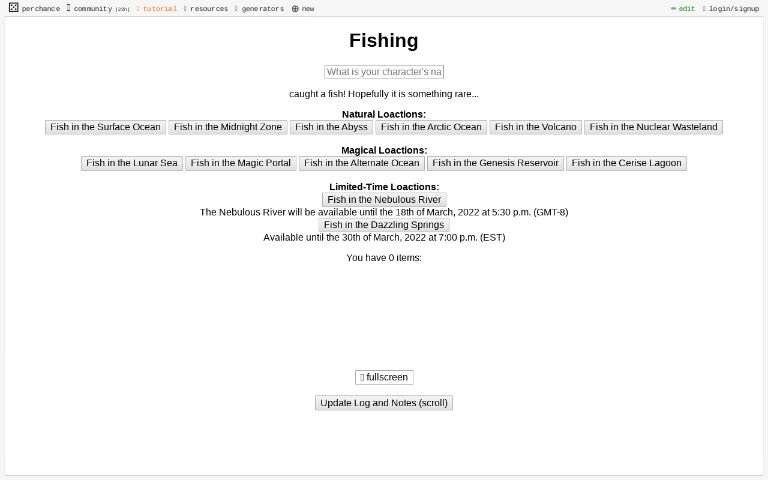 fish-picker ― Perchance Generator