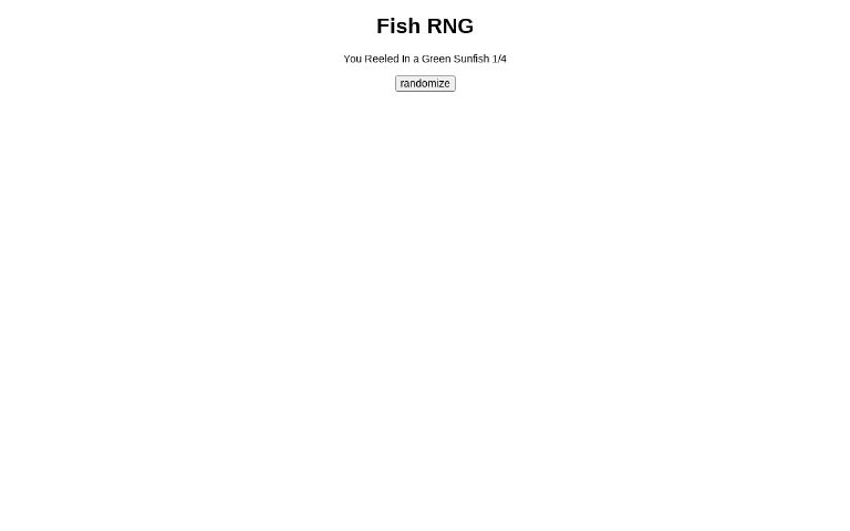 Fish RNG ― Perchance Generator