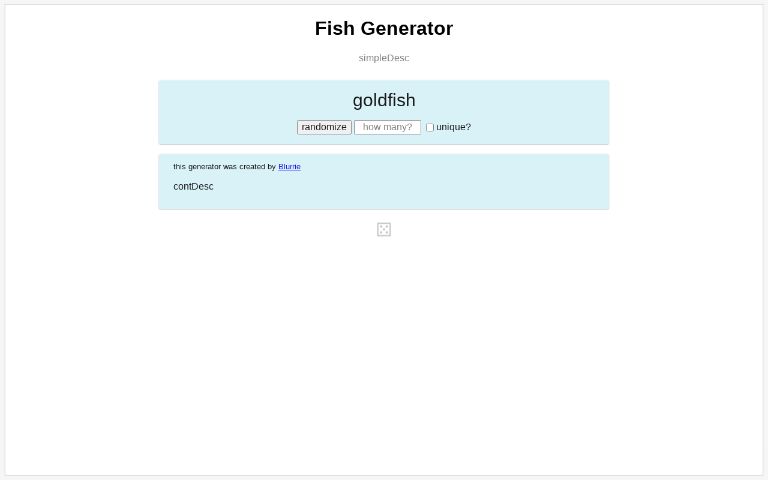 Fish Generator
