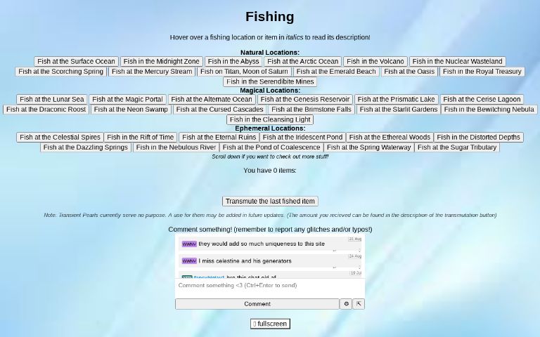 Fishing ― Perchance Generator