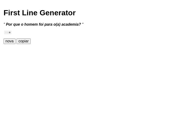 First Line Generator