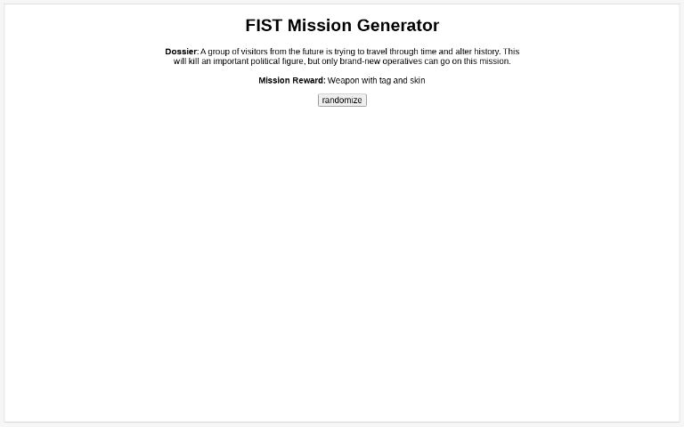FIST Mission Generator