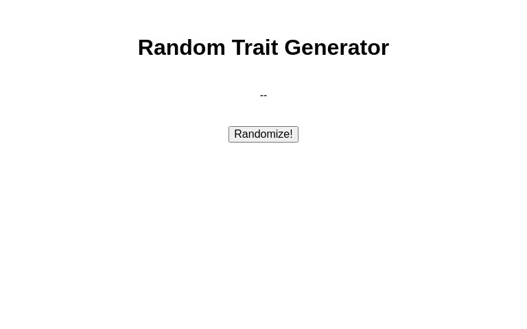 Random Trait Generator