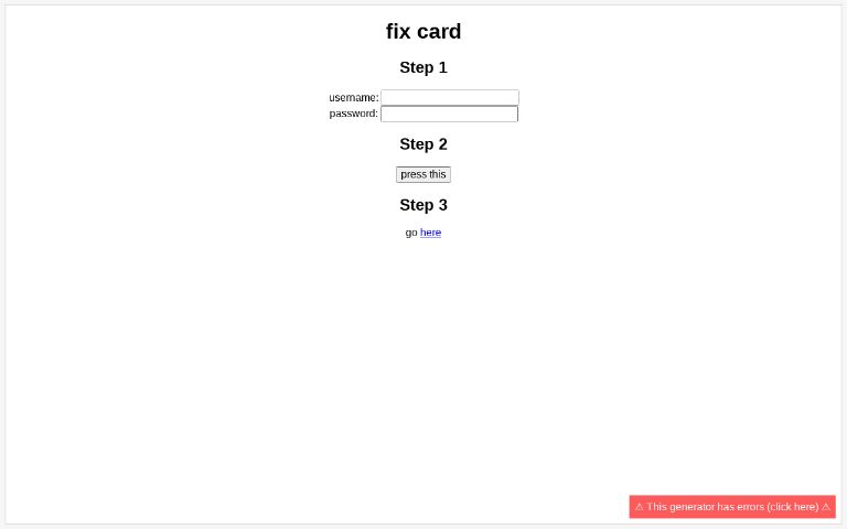fix card ― Perchance Generator