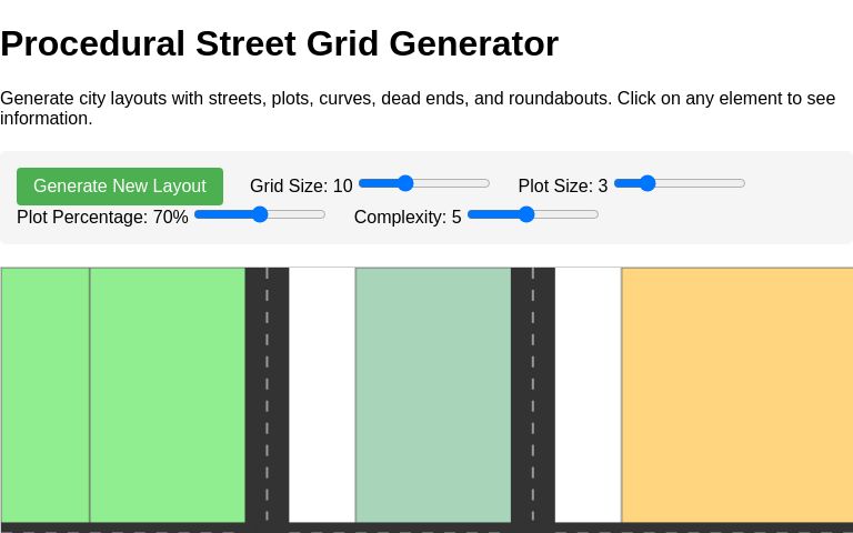 Procedural Street Grid Generator