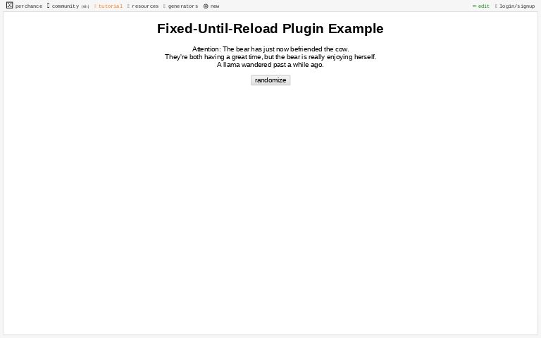 Fixed-Until-Reload Plugin Example