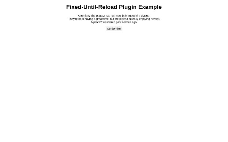 Fixed-Until-Reload Plugin Example