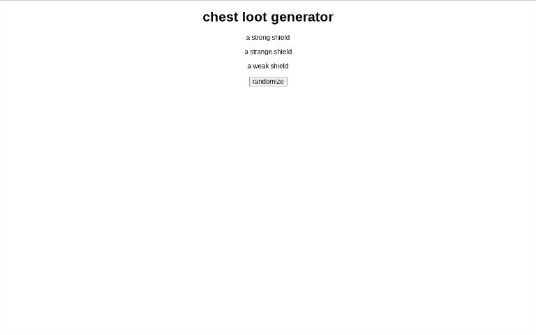 chest loot generator