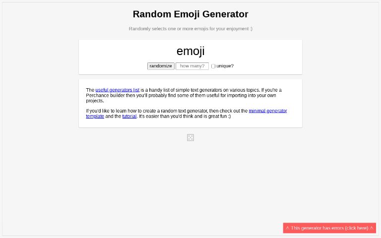 Random Emoji Generator