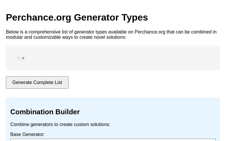 Perchance.org Generator Types