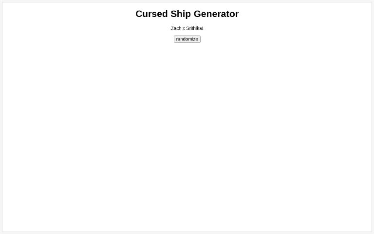 Cursed Ship Generator