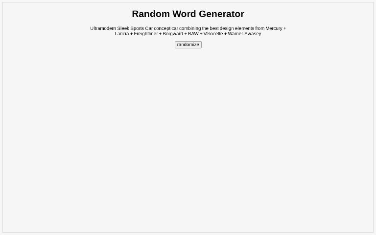 Random Word Generator