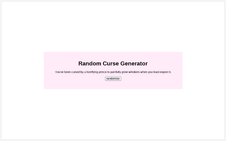 Random Curse Generator