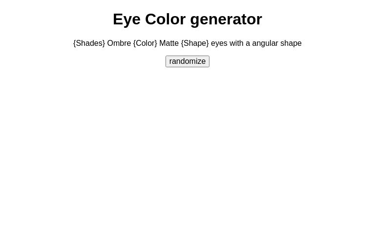 Eye Color generator