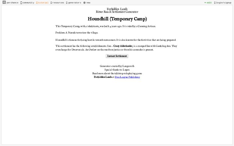 Deadshore (Small Outpost) ― Perchance Generator
