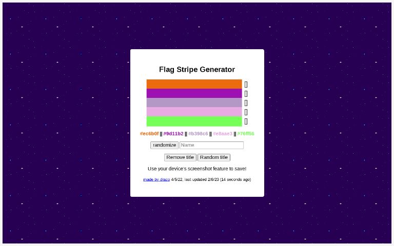 Flag Stripe Generator