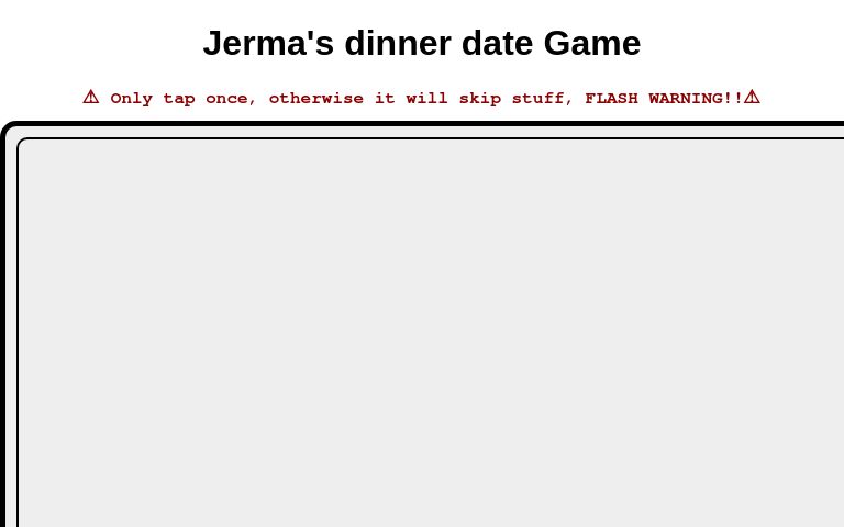 Jerma's dinner date Game ― Perchance Generator