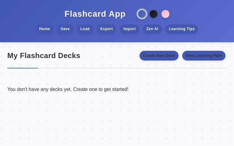 Flashcard App ― Perchance Generator