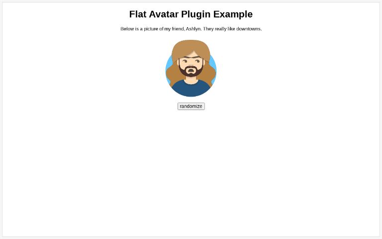 Flat Avatar Plugin Example